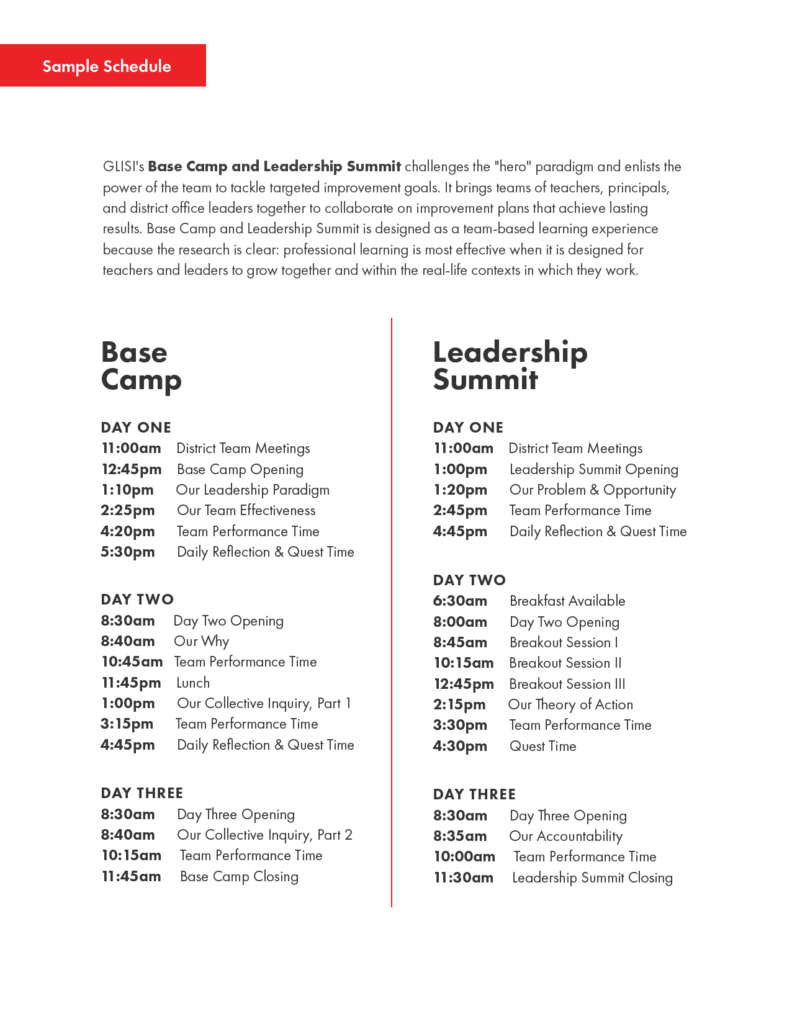 Base Camp and Leadership Summit - GLISI